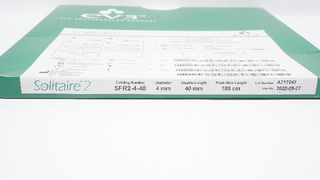 Ev3 SFR2-4-40 Solitaire 2 Revascularization Device 4mm x 40mm x 180cm ...