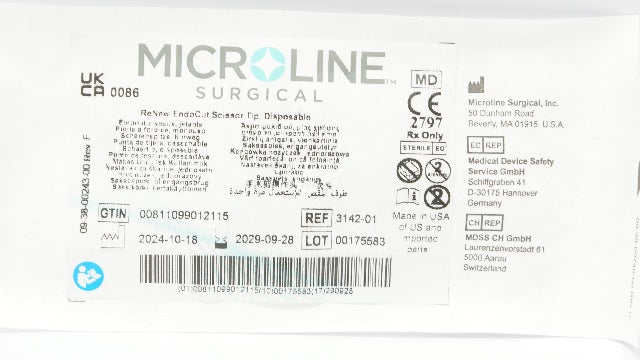 Microline Surgical 3142-01 ReNew EndoCut Scissor Tip, Disposable ...