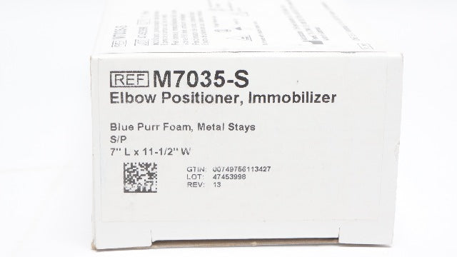 DeRoyal M7035-S Elbow Positioner, Immobilizer, Blue Purr Foam 7In x 11 ...
