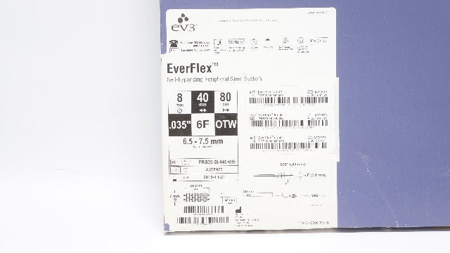 EV3 PRB35-08-040-080 EverFlex Self-Expanding Peripheral Stent System 6 ...