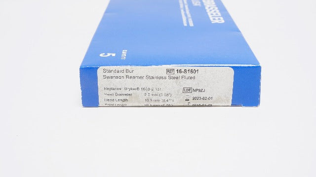 Brasseler 16-S1601 Standard Bur Swanson Reamer SS Fluted (x) - Box of ...