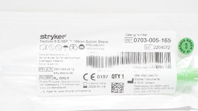 Stryker 0703-005-125 Neptune E-Sep 125mm Suction Sleeve (x) – Imedicsales