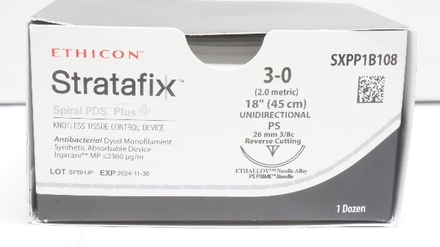 Ethicon SXPP1B108 3-0 STRATAFIX SPIRAL PDS PLUS 18inch, PS 26mm (x ...