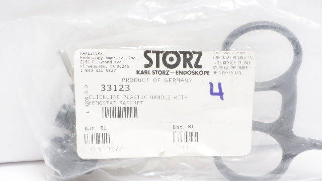Karl Storz 33123 Endoscope Clickline Plastic Handle W/Hemostat Ratchet ...