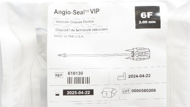 Terumo 610130 Angio-Seal VIP Vascular Closure Device 6F x 2.0mm (x ...