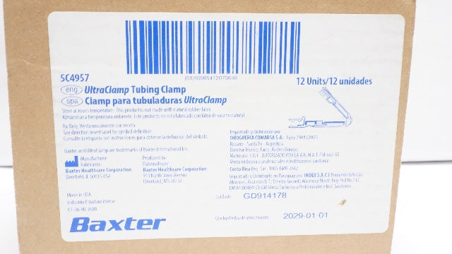 Baxter 5C4957 UltraClamp Tubing Clamp - Box of 12 – Imedicsales