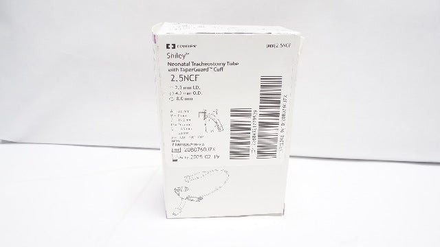 Covidien 2.5NCF Shiley Neonatal Tracheostomy Tube W/TaperGuard Cuff (x ...