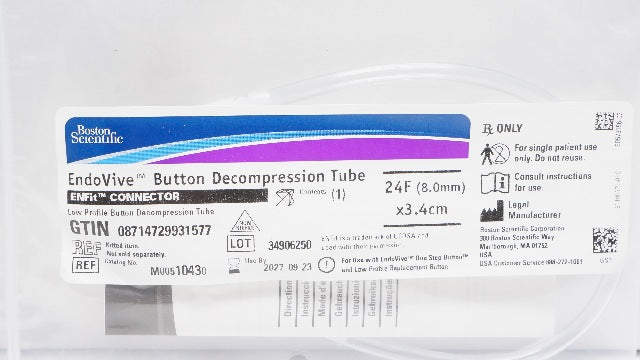 Boston Scientific M00510430 EndoVive Button Decompression Tube ENFit C ...