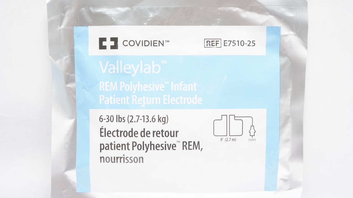 Covidien E7510-25 Valleylab REM Polyhesive Infant Return Electrode 6-3 ...