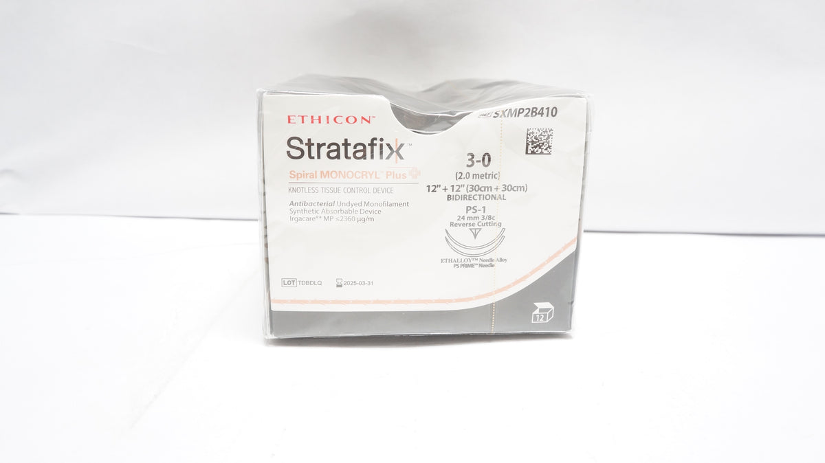 Ethicon SXMP2B410 3-0 Stratafix Spiral Monocryl Plus 12+12in. PS-1 (x ...
