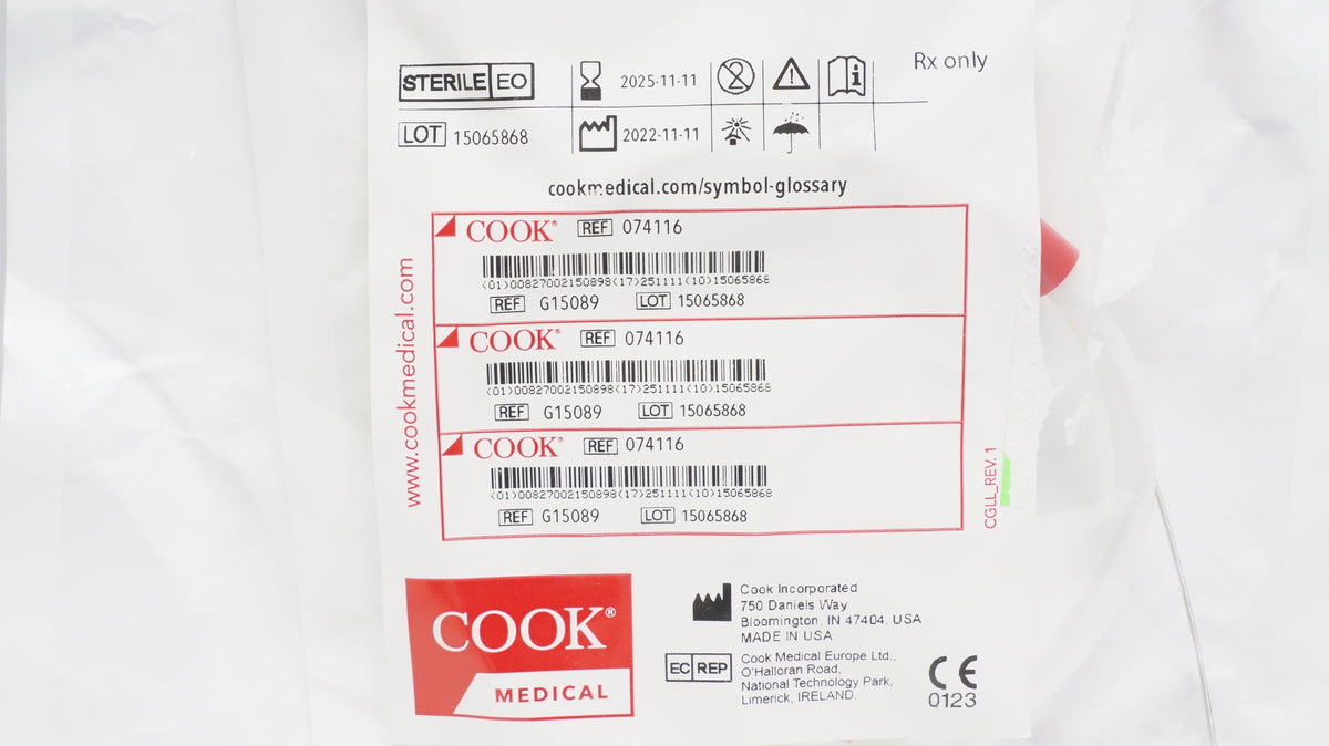 Cook Medical G15089 O'Brien Suprapubic Peel-Away Access Set 16Fr ...