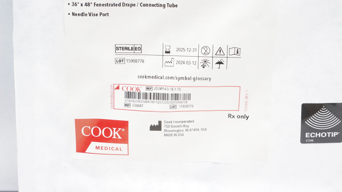 Cook Medical G58847 Cook CVC, Dual Lumen Power Injectable Venous Cath ...