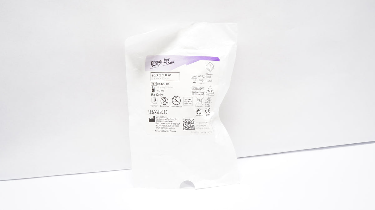Bard 0142010 PowerLoc Injectable Infusion Set 20G x 1.0In 0.3mL (x ...