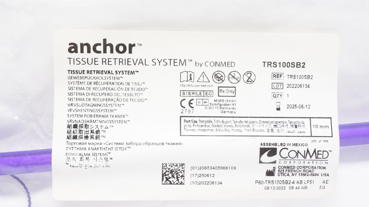 ConMed TRS100SB2 Anchor Tissue Retrieval System 10mm (x) – Imedicsales