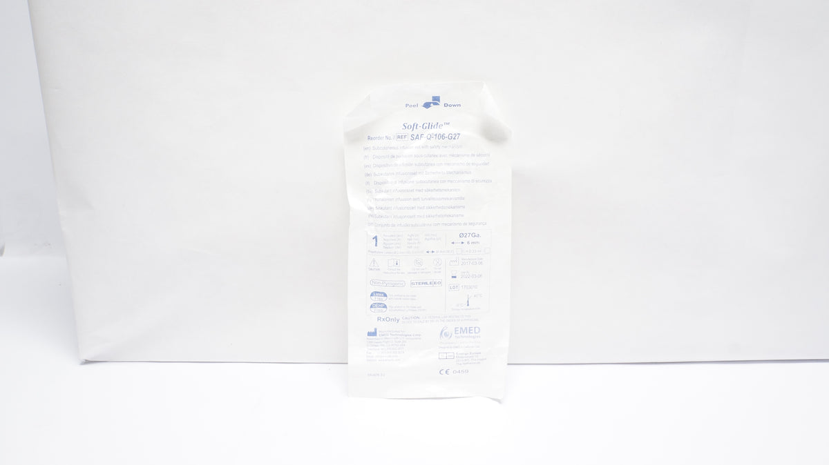 EMED Technologies SAF-Q-106-G27 Soft-Glide Subcutaneous Infusion Set ...
