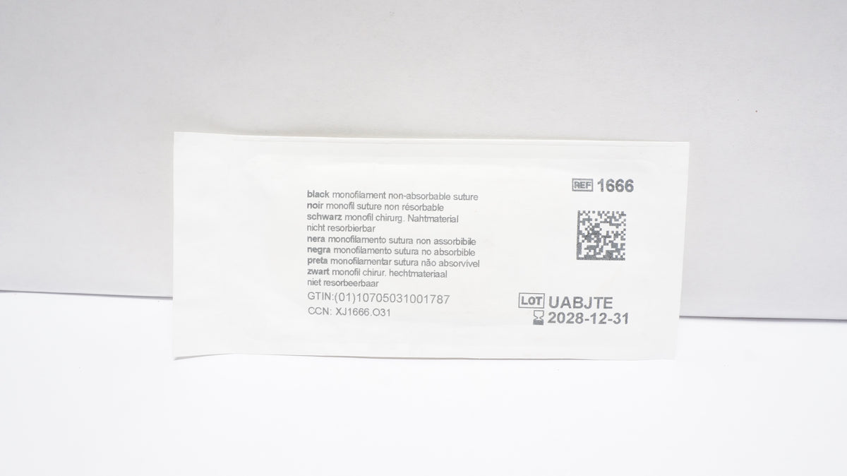 Ethicon 1666 5-0 ETHILON Stre PS-2 19mm 3/8c Reverse Cutting, 18inch ...