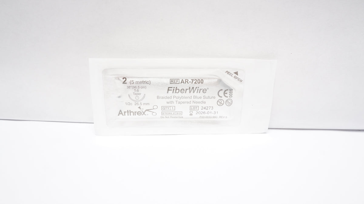 Arthrex AR-7200 2 FiberWire Braided Blue Stre T-5 Taper 1/2c 26.5mm, 3 ...