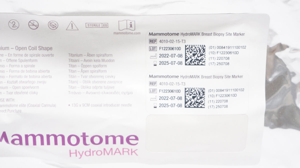 Devicor 4010-02-15-T3 Mammotome HydroMARK Breast Biopsy Site Marker 15 ...