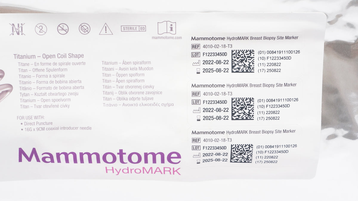 Devicor 4010-02-18-T3 Mammotome HydroMARK Breast Biopsy Site Marker 18 ...