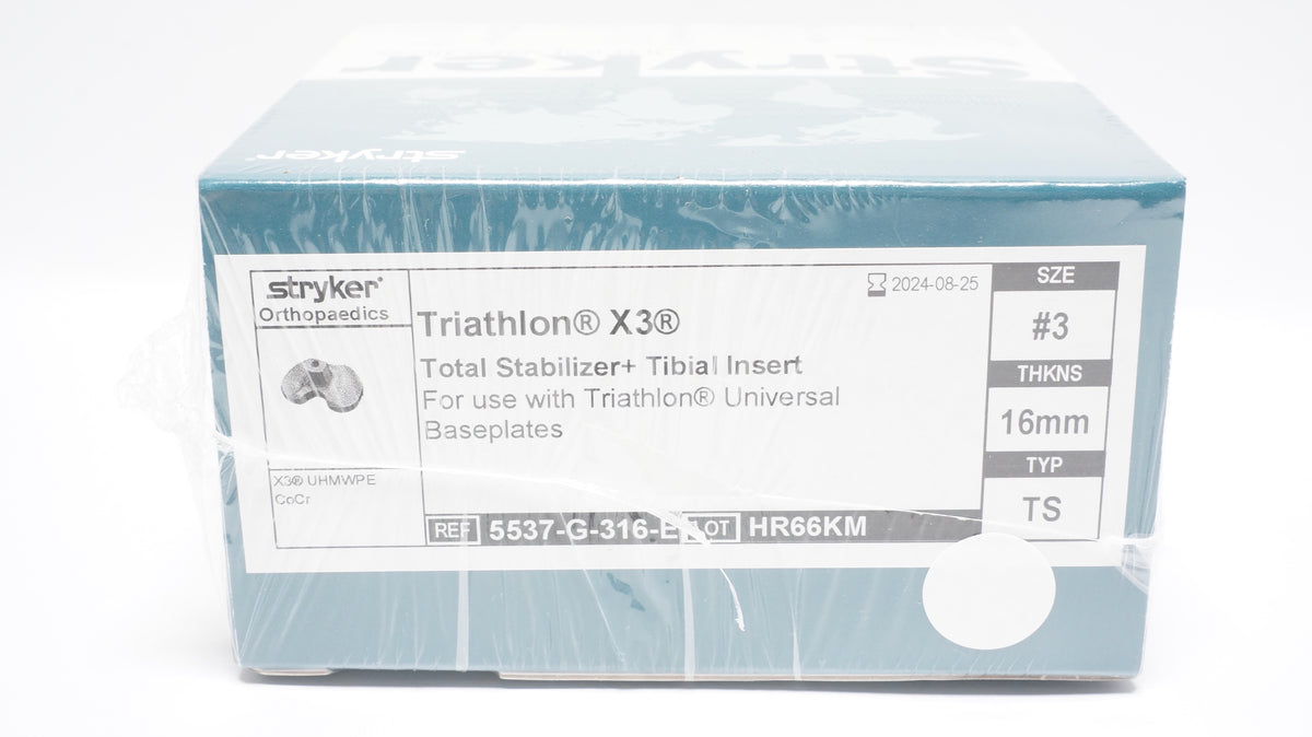 Stryker 5537-G-316-E Triathlon X3,Total Stabilizer+Tibial Insert 16mm ...