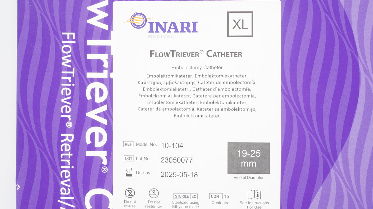 INARI MEDICAL 10-104 Flow Triever Cath. Embolectomy Cath. 19-25mm, XL ...