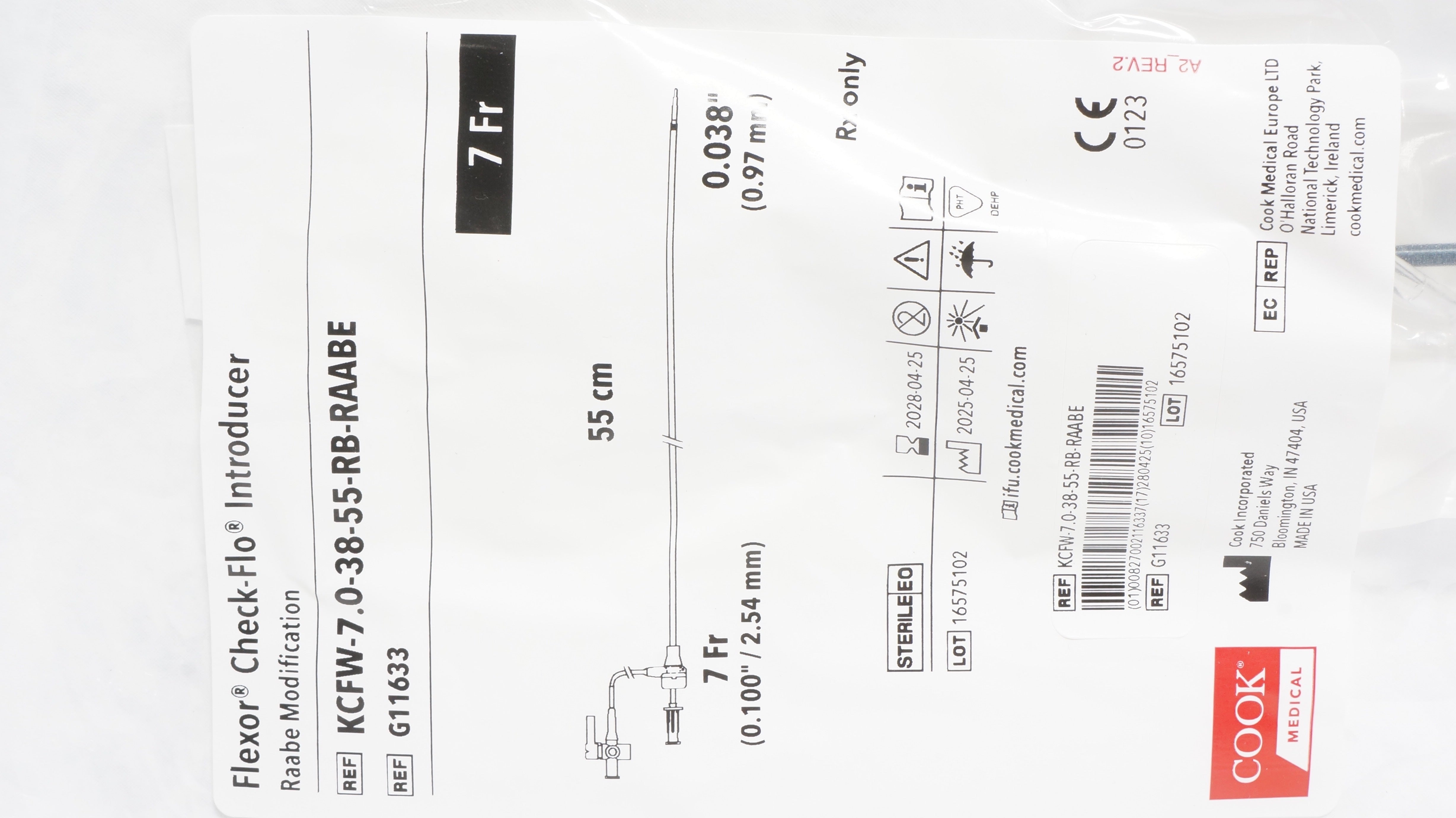 Cook Medical G11633 Flexor Check-Flo Introducer 7Fr x 55cm – Imedicsales