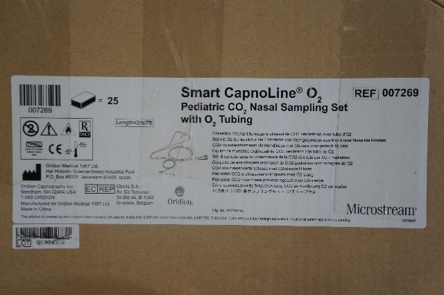 Microstream 007269 Smart CapnoLine O2 Pediatric CO2 Nasal Sampling Set ...