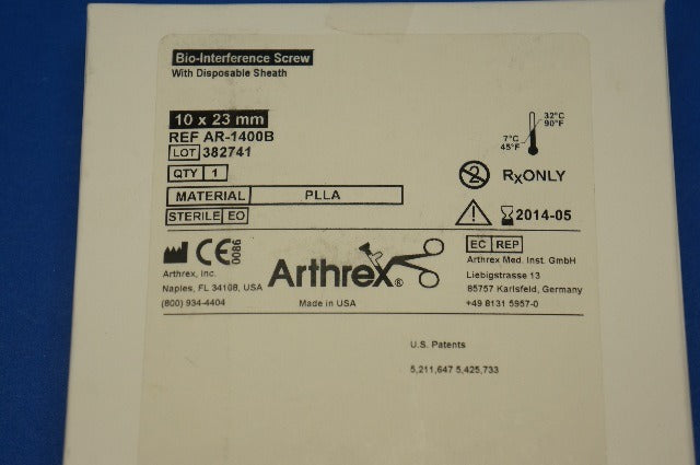 Arthrex AR-1400B Bio-Interference Screw With Disposable Sheath 10x 23m ...