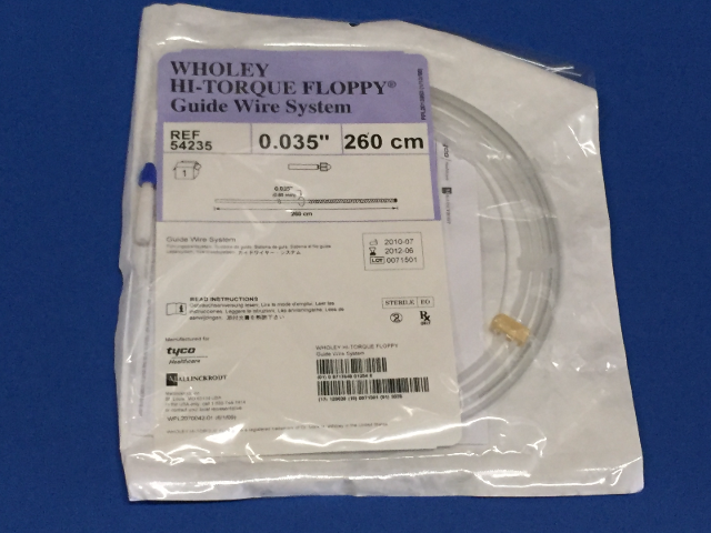 Mallinckrodt 54235 Wholey Hi-Torque Floppy Guide Wire System 0.035" x ...