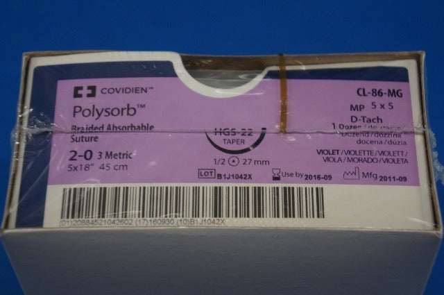 Covidien CL-86-MG Polysorb, Braided Absorbable, 5x18 – Imedicsales