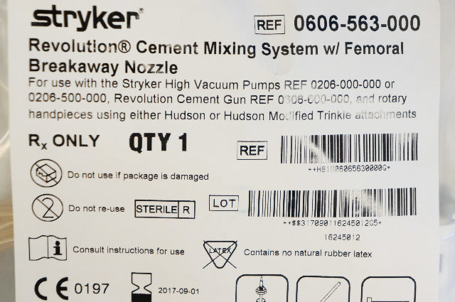 Stryker 0606-563-000 Revolution Cement Mixing System With Femoral Brea ...