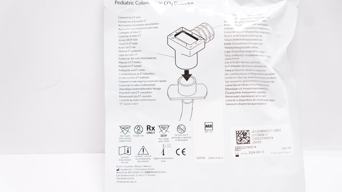 Covidien PEDICAP6 Nellcor Pediatric Colorimetric CO2 Detector 1kg - 15 ...