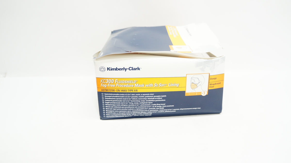 Kimberly-Clark 47147 Fog-Free Procedure Mask 3 W/SO Soft Lining Orange ...