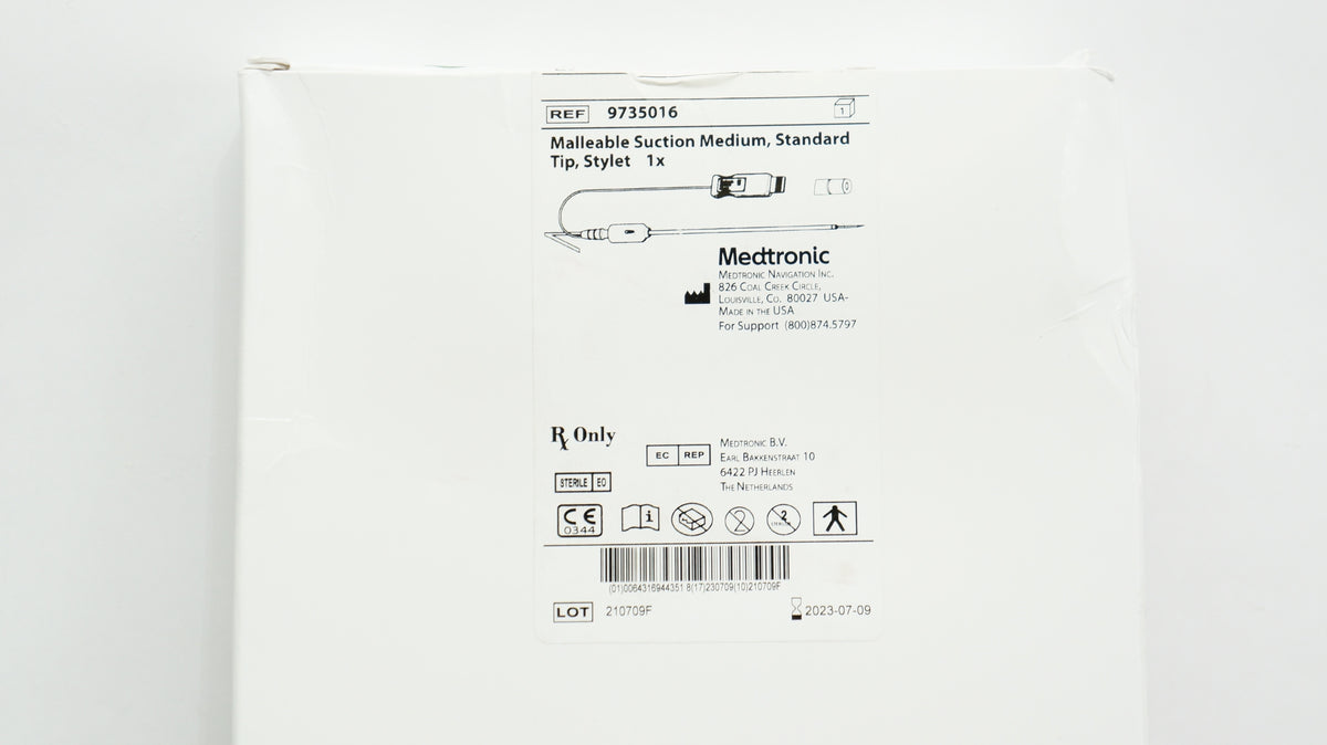 Medtronic 9735016 Malleable Suction Medium, Standard Tip, Stylet (x ...