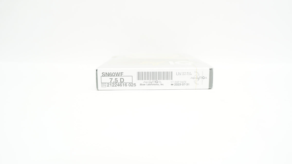 Alcon SN60WF AcrySof IQ Foldable Intraocular Lens 7.5D 13.0mm x 6.0mm ...