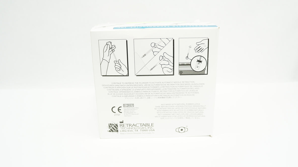 Retractable Technologies 10161 VanishPoint Syringe 1mL, 25G x 1inch ...