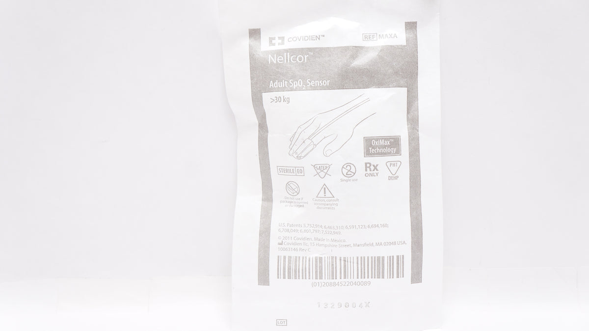 Covidien MAXA Nellcor, Adult SpO₂ Sensor > 30kg OxiMax Technology ...