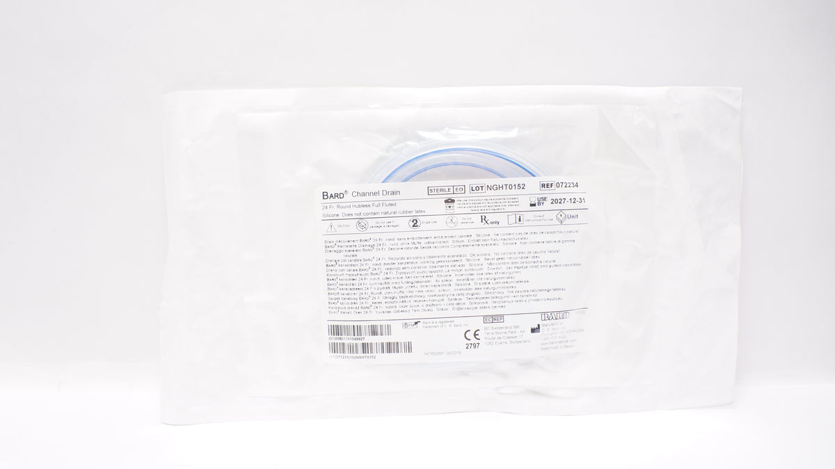 Bard 072234 Round Hubless Full Fluted Channel Drain 24 Fr. – Imedicsales