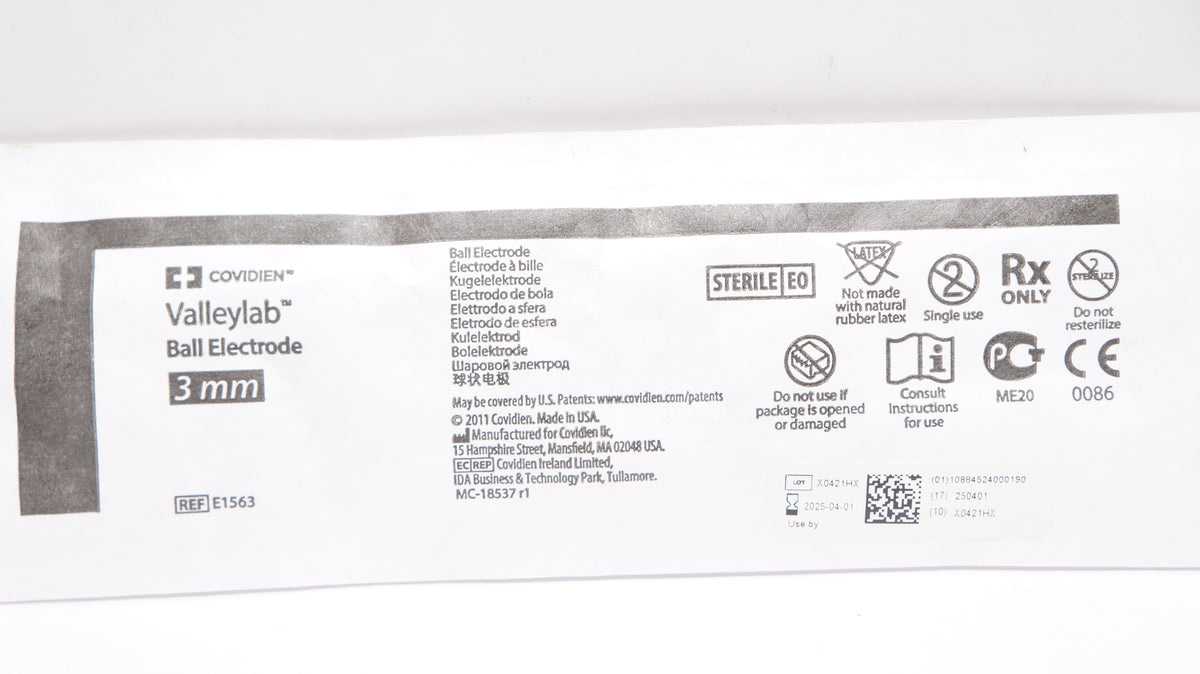 Covidien E1563 Valleylab Ball Electrode 3mm – Imedicsales