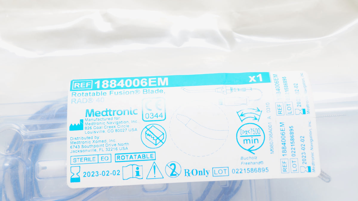 Medtronic 1884006EM Rotatable Fusion Blade, RAD 40, 0>x