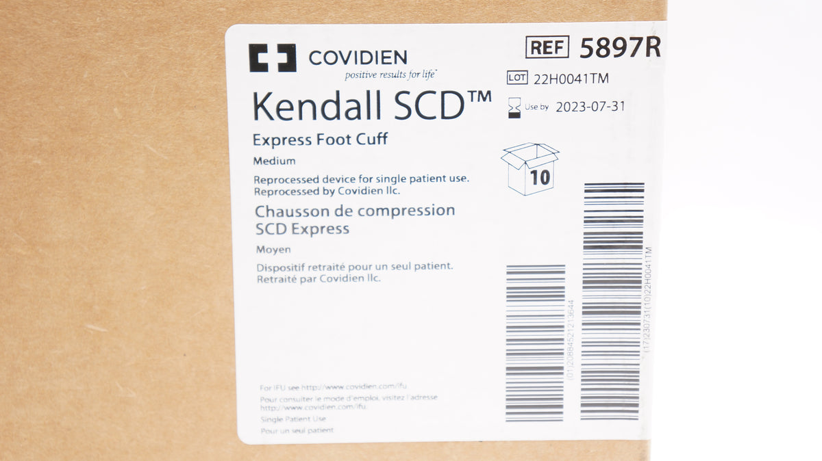 Covidien 5897R Kendall SCD Express Foot Cuff Medium (x) - Box of 10 ...