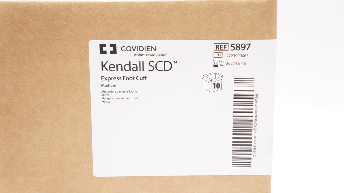 Covidien 5897R Kendall SCD Express Foot Cuff Medium - Box of 10 ...
