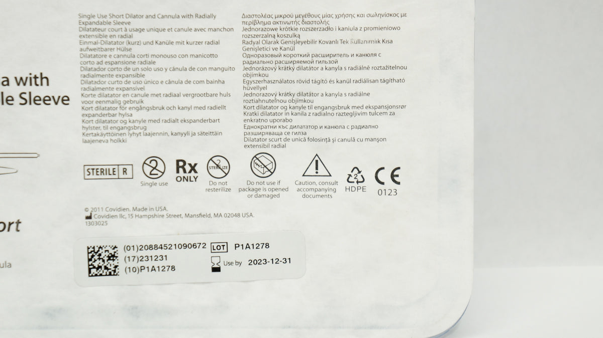 Covidien S100712 Step Dilator & Cannula W/Radially Expandable Sleeve 1 ...