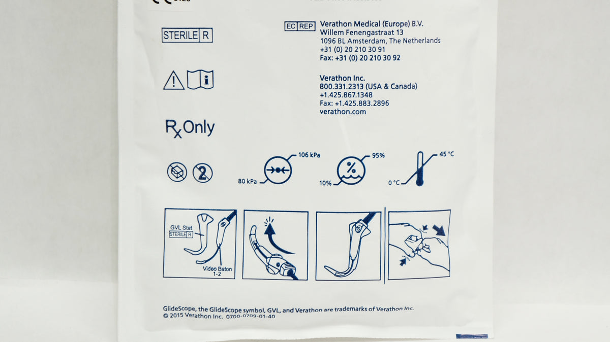 Verathon 0574-0026 GlideScope GVL 1 Stat Video Laryngoscope (x ...