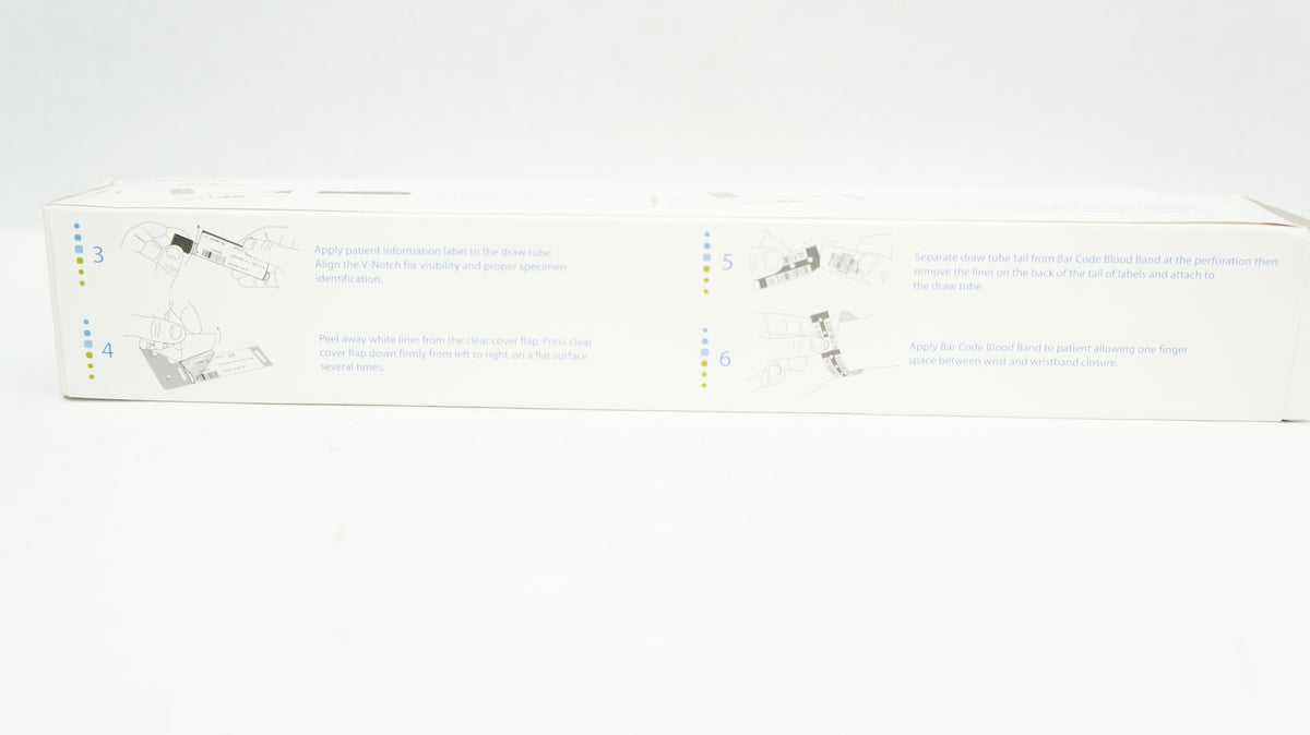 Bar Code Blood Band ID Wristband Narrow with Tail - Box of 10 – Imedicsales