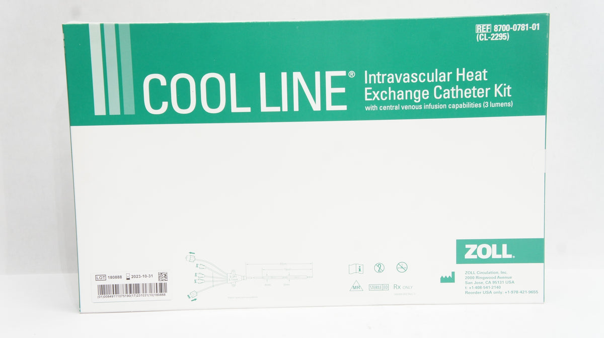 Zoll 8700-0781-01 Cool Line Intravascular Heat Exchange Cath. Kit (x ...