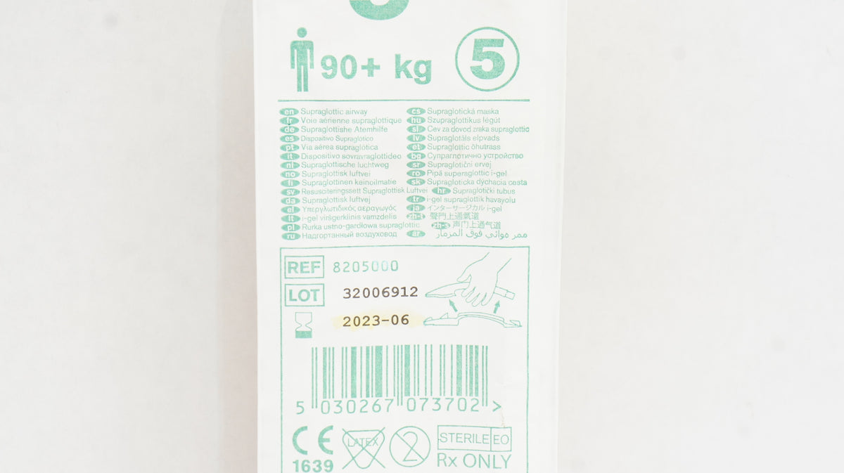 Intersurgical 8205000 i-gel Supraglottic Airway 90+ kg, Size 5 (x ...