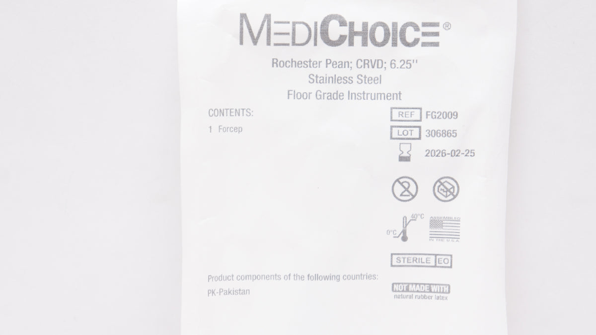 MediChoice FG2009 Rochester Pean, CRVD, Floor Grade Instrument, 6.25in ...
