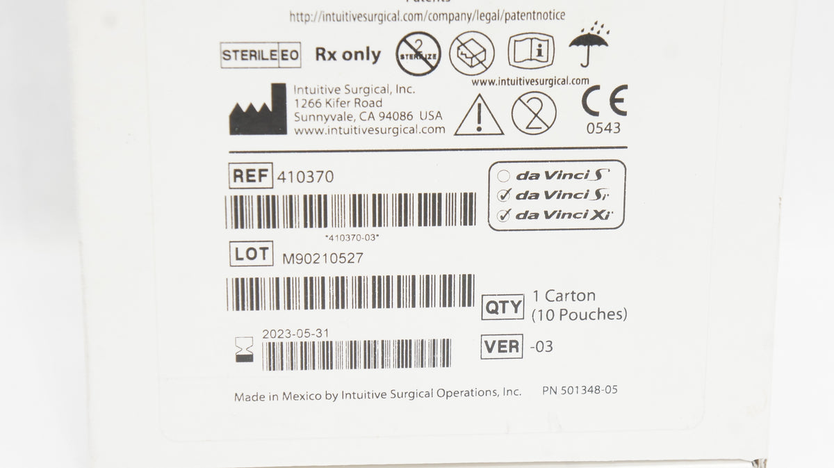 Intuitive Surgical 410370 da Vinci Si/Xi EndoWrist Stapler Sheath-Box ...