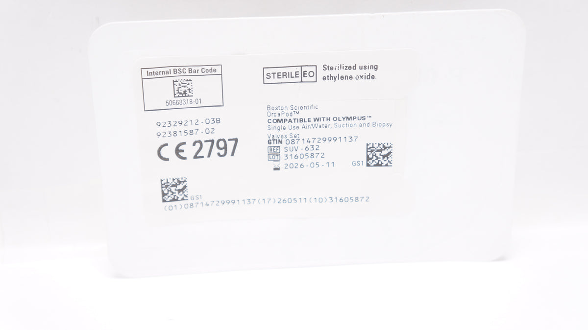 Boston Scientific SUV-632 Single Use Air/Water Suction & Biopsy Valve ...